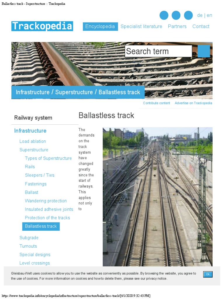 Ballastless Track - Superstructure Trackopedia | PDF | Track (Rail ...