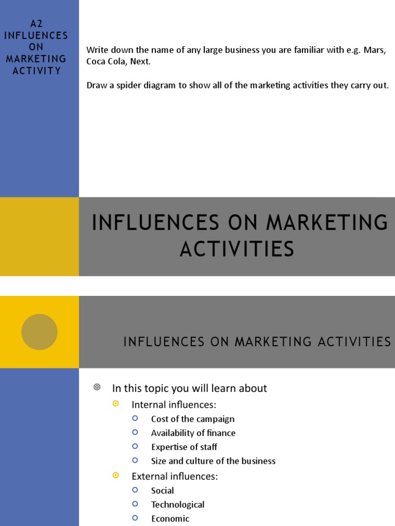 Internal and External Marketing Influences | PDF | Advertising | E Commerce