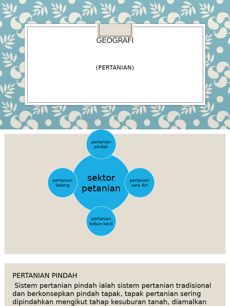 Geografi STPM Semester 2 (Pertanian) | PDF