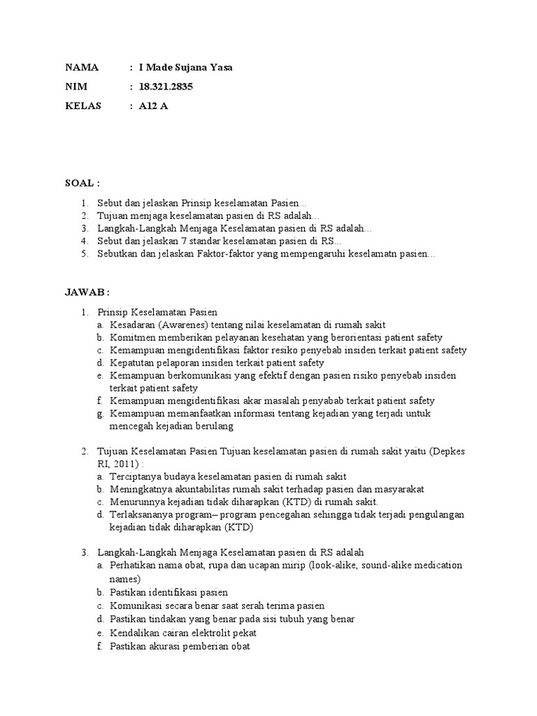 Kuis K3 TEMU 1 | PDF