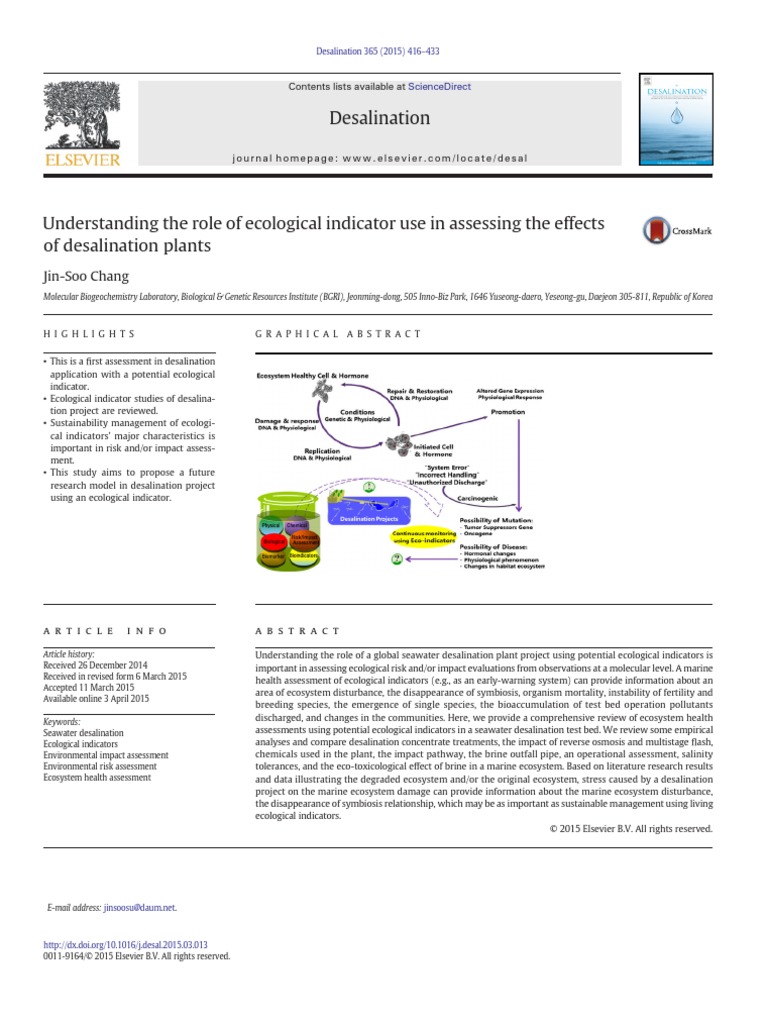 Understanding The Role of Ecological Indicator Use in Assessing The ...