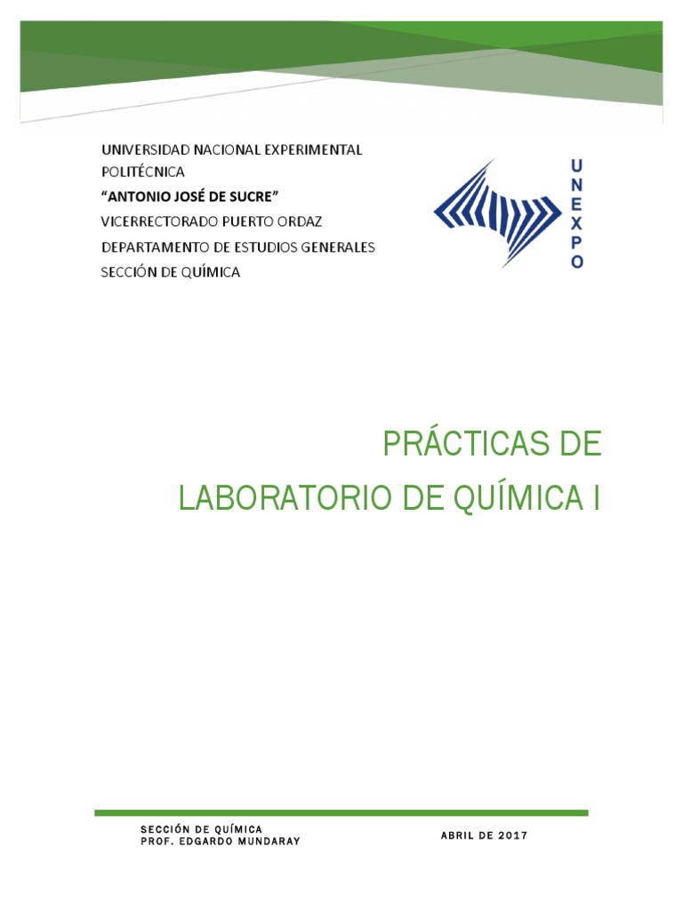 Practicas de Laboratorio de Quimica I PDF | PDF | Densidad | Medición