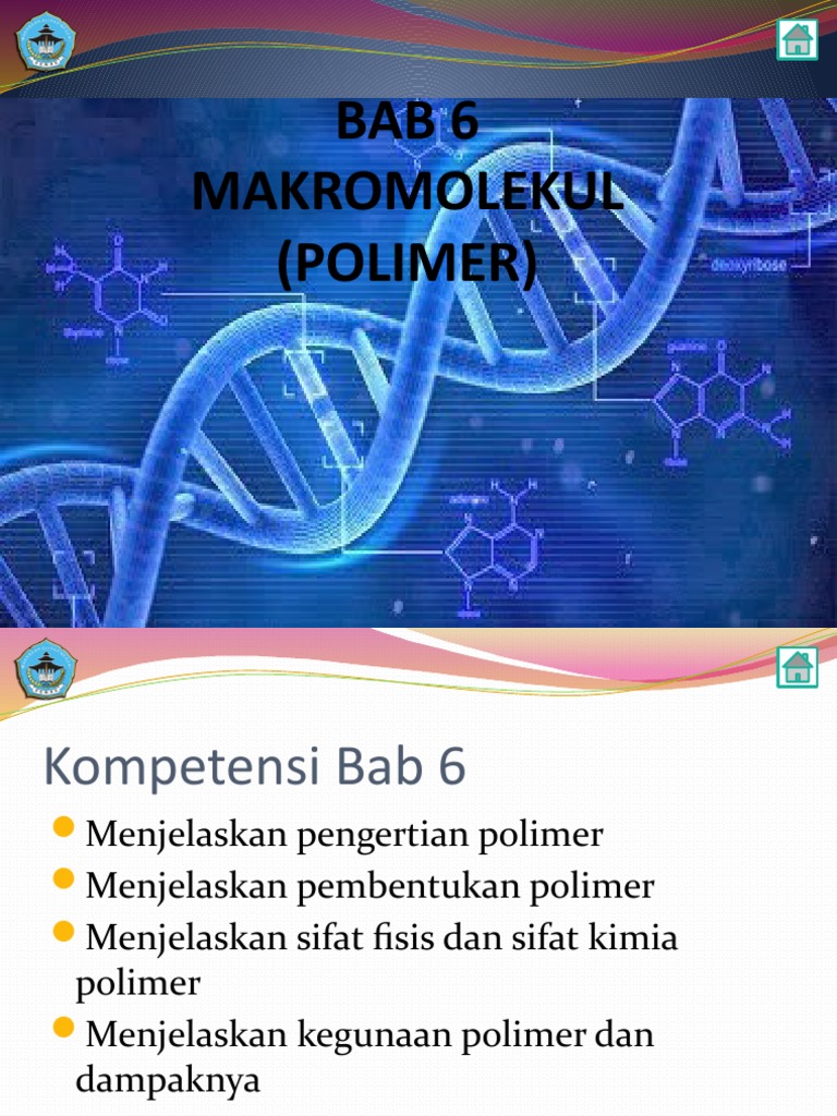 Bab 6 Makromolekul (Polimer) | PDF