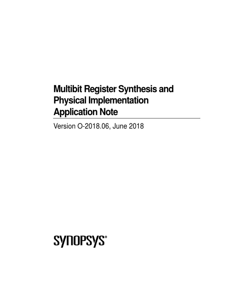 Multibit Register Synthesis PDF | PDF | Logic Synthesis | License