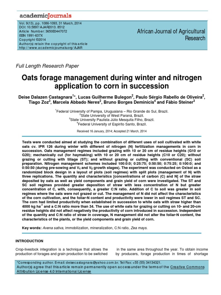 3650e0447072 PDF | PDF | Crop Rotation | Oat