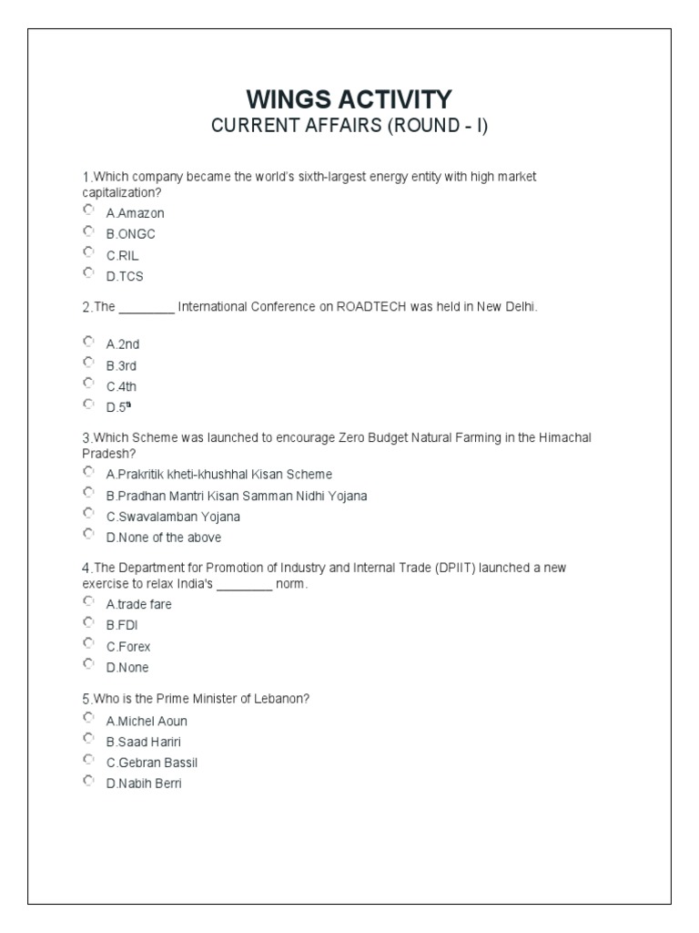 Wings Activity 1 | PDF | Business
