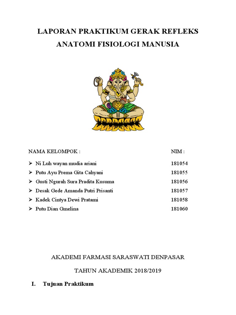 Laporan Praktikum Gerak Refleks Anatomi Fisiologi Manusia | PDF