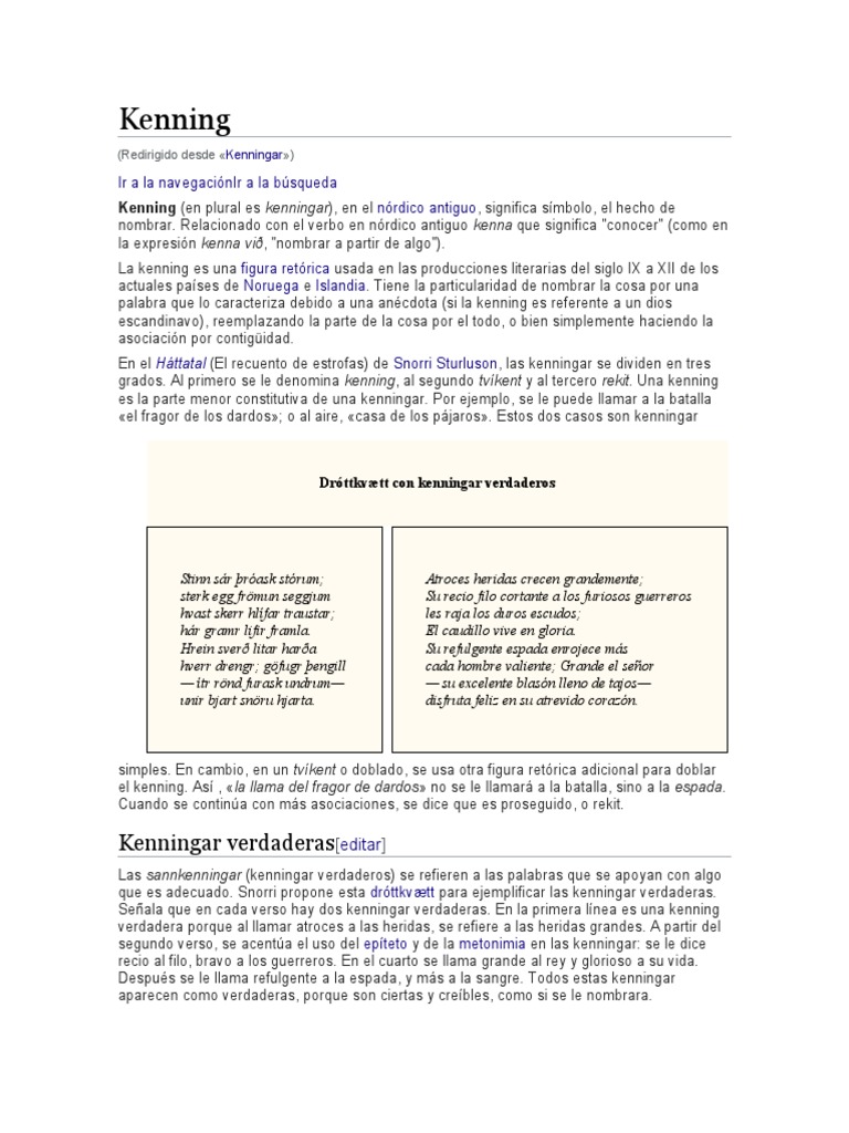 Kenning: Figuras Retóricas Nórdicas | PDF | Literatura medieval ...