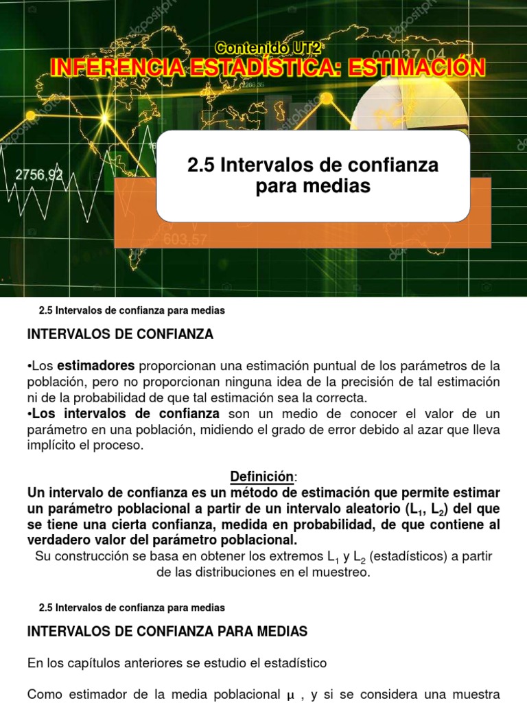 2.5 Intervalos de Confianza para Medias - Dr. Jose A. Sarricolea Valencia | PDF | Intervalo de ...