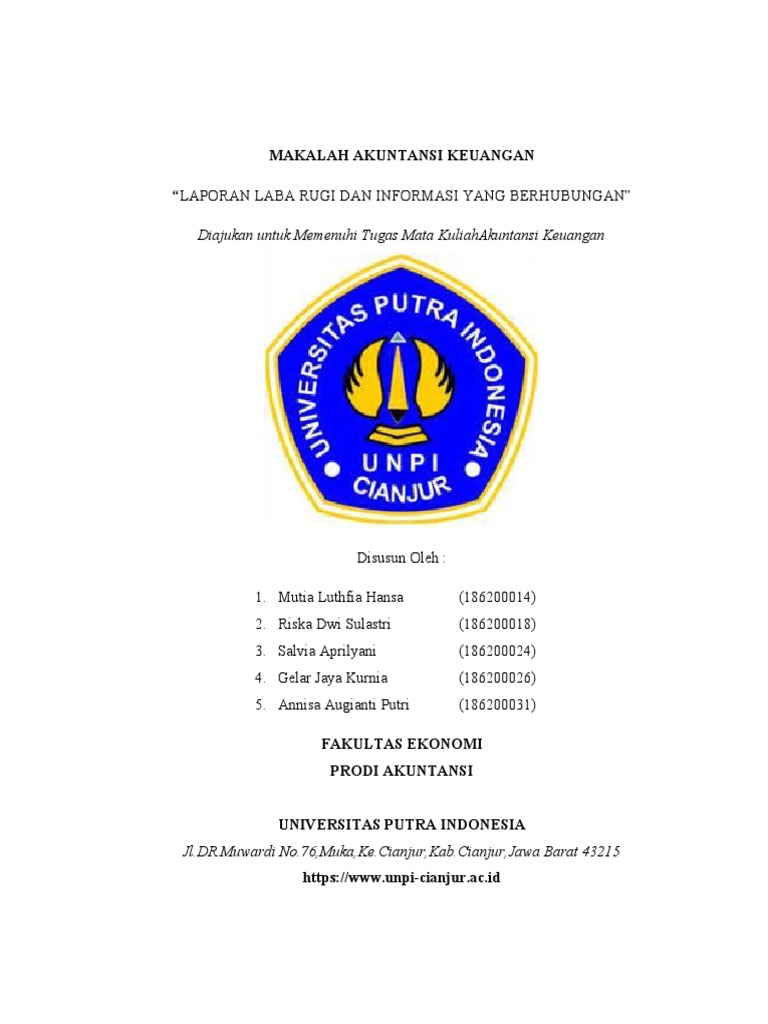 Makalah Laporan Rugi Laba3-1 | PDF