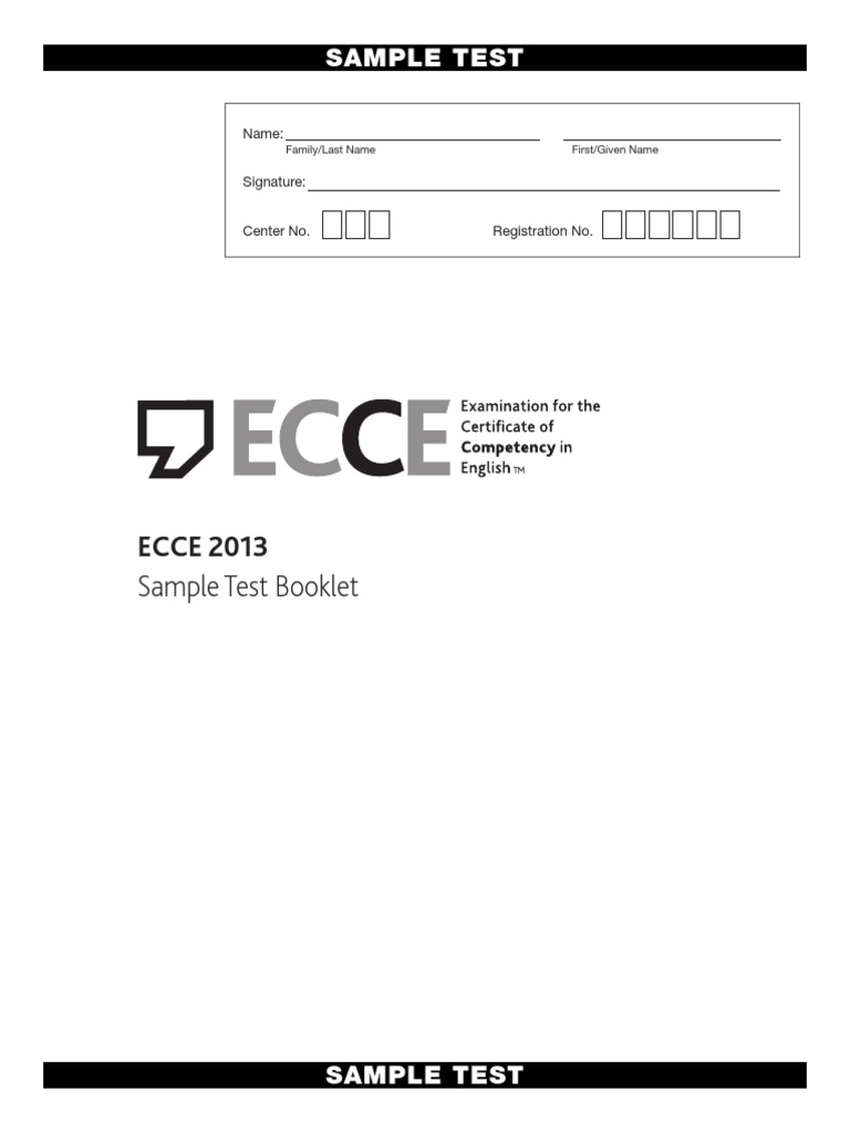 ECCE Practice Test Booklet 1 PDF | PDF | Photographer