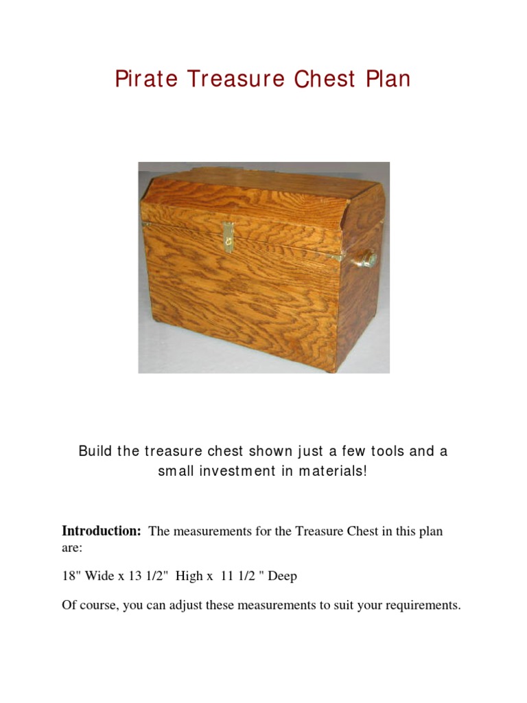 Pirate Treasure Chest Plan | PDF | Crafts | Woodworking