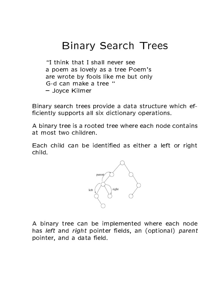 Binary Search Trees: Parent | Download Free PDF | Computer Programming | Algorithms And Data ...