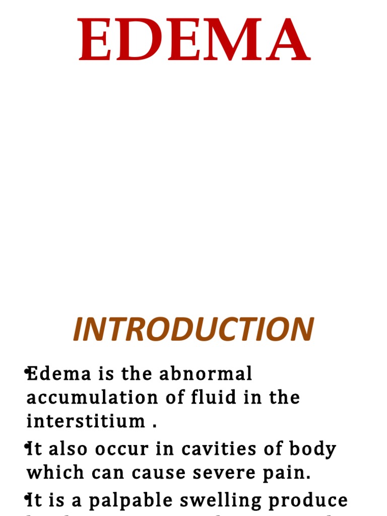 EDEMA | Download Free PDF | Edema | Medicine