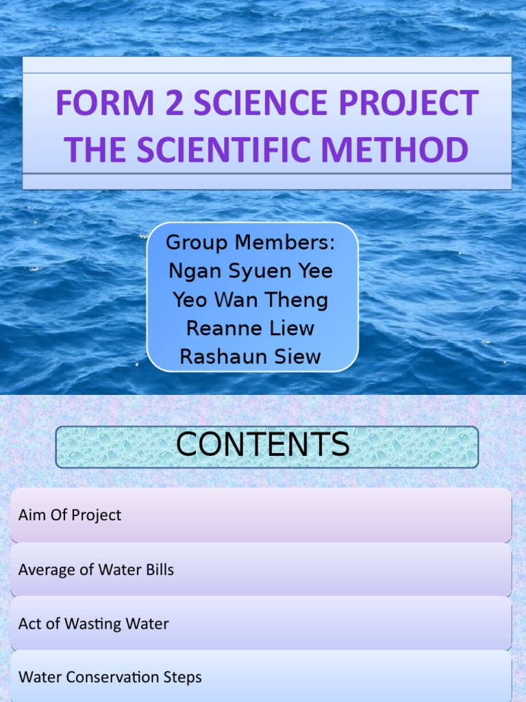 Form 2 Water Conservation Project | PDF | Environmental Technology ...