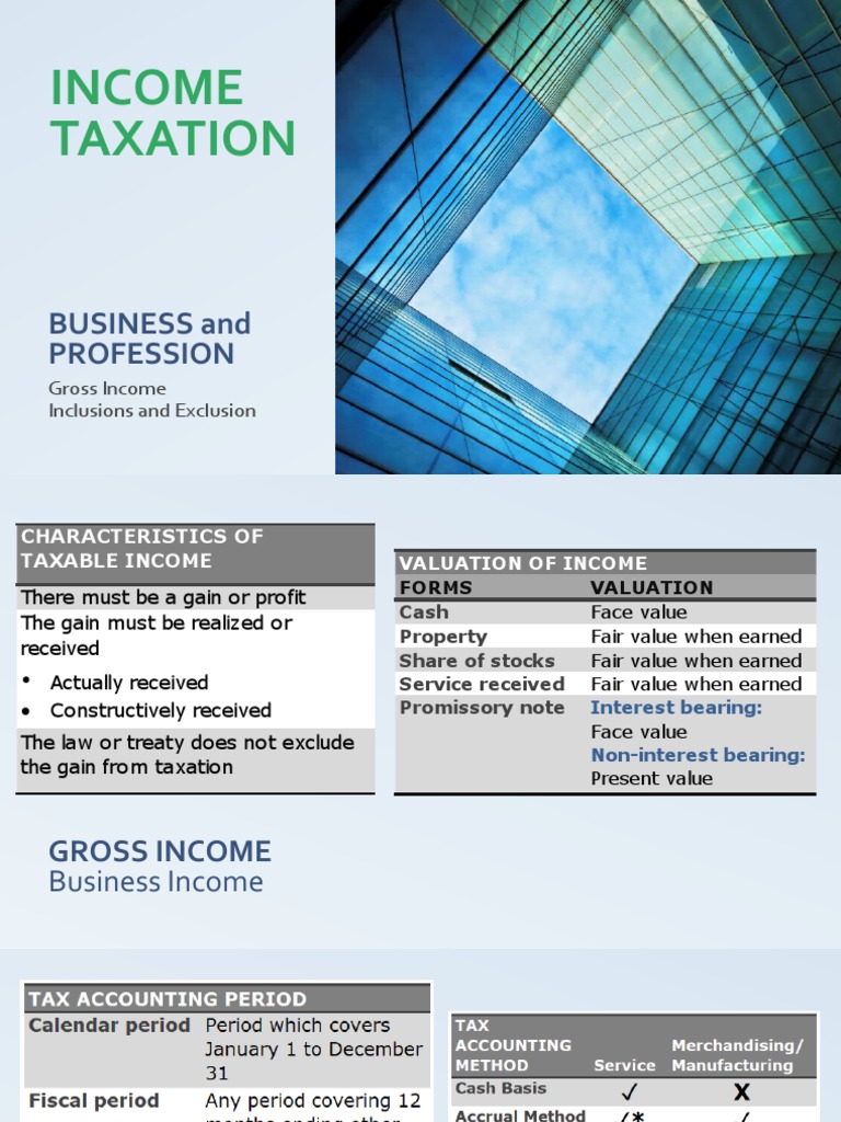 Taxation of Business Gross Income | PDF | Gross Income | Depreciation