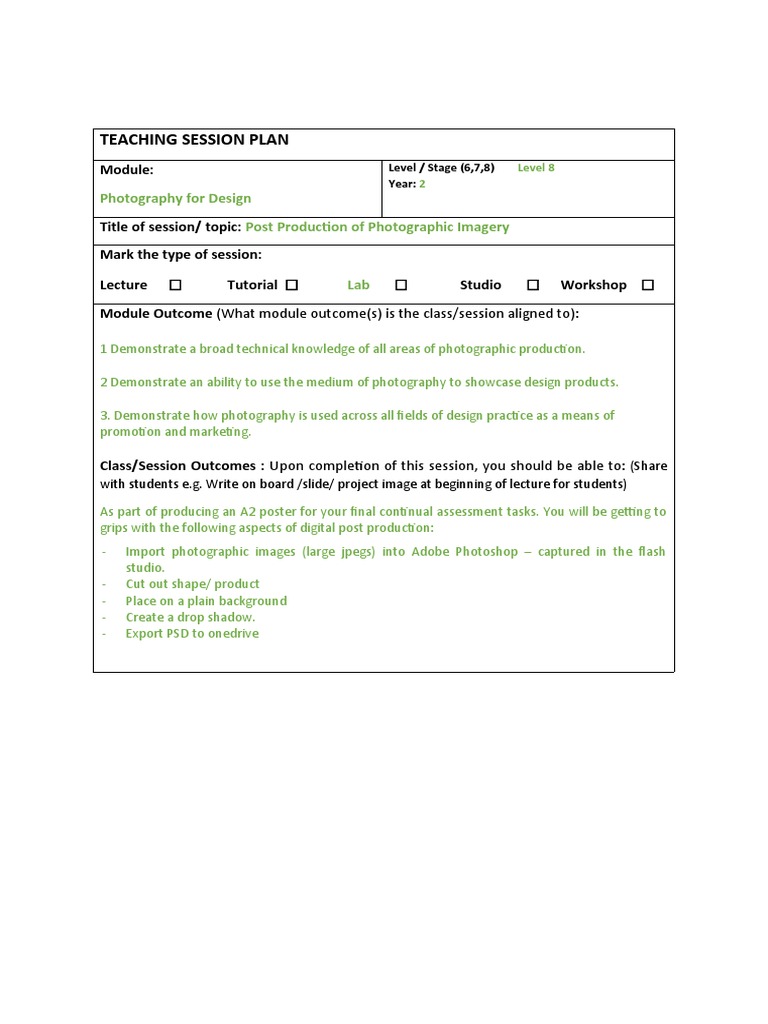 Weebly - Lesson Plan Photo For Design | PDF | Adobe Photoshop ...