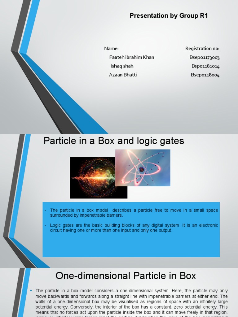 Particle in A Box Quantum Mechanics Advance Theory and Logic Gates ...