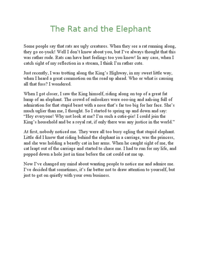 The Rat and The Elephant | PDF