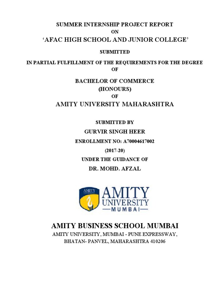 Internship Project | PDF | Bookkeeping | Payments