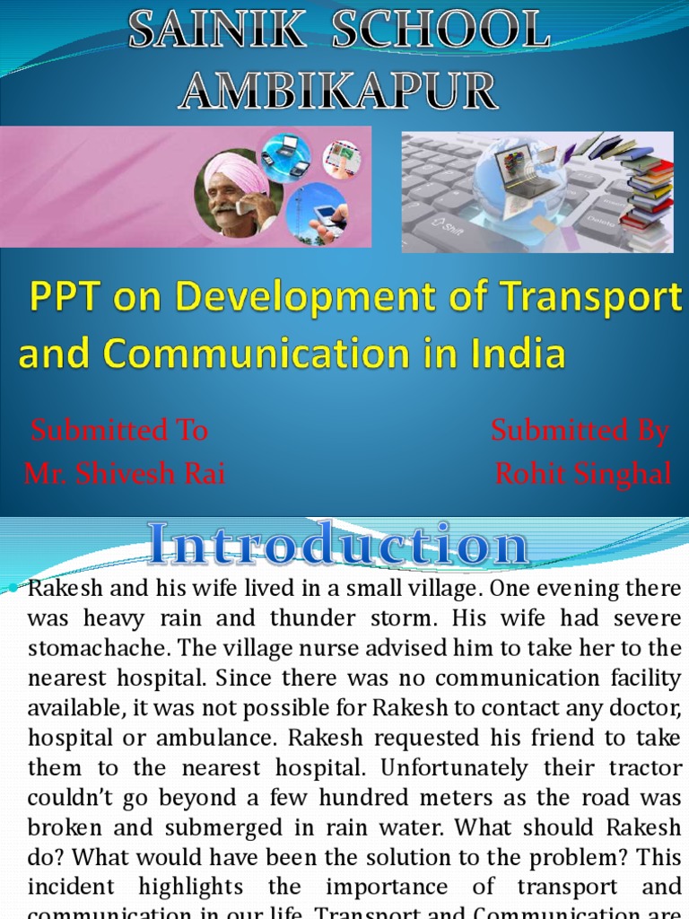 Importance of Transport & Communication | PDF | Telecommunication ...