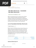148 Shortcuts For Autodesk 3ds Max | PDF | Software | Computing
