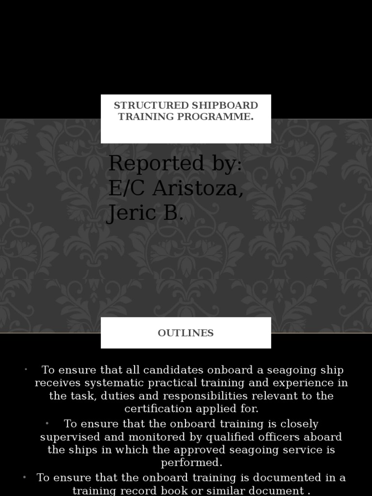 Structured Shipboard Training Programme | PDF | Ships | Business