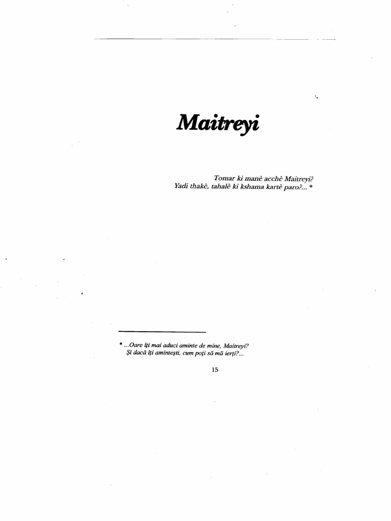 Mircea Eliade Maitreyi - 1 | PDF