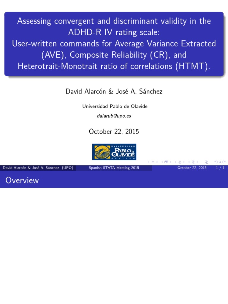 Convergent Validity With Average Variance | PDF | Factor Analysis | Validity (Statistics)