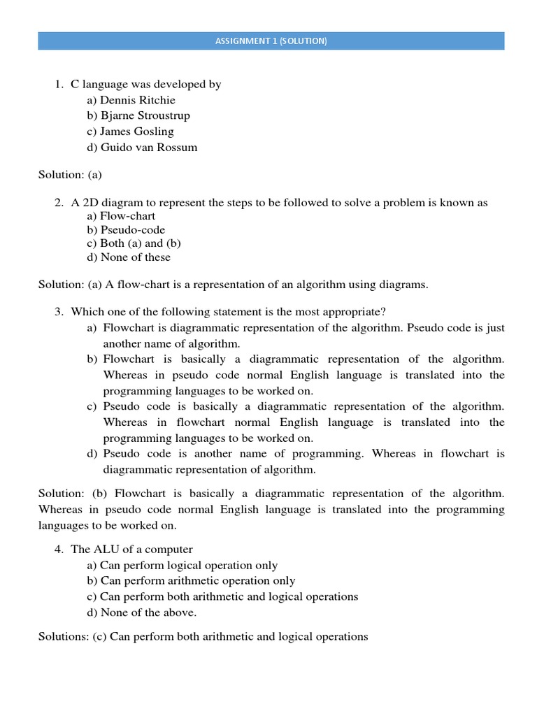 Assignment C Language | PDF | Computer Program | Programming