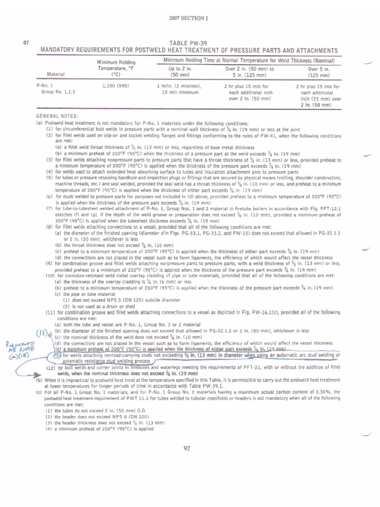PWHT Requirement | PDF