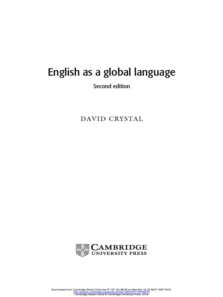 English As A Global Language: Second Edition | PDF | Business Law ...
