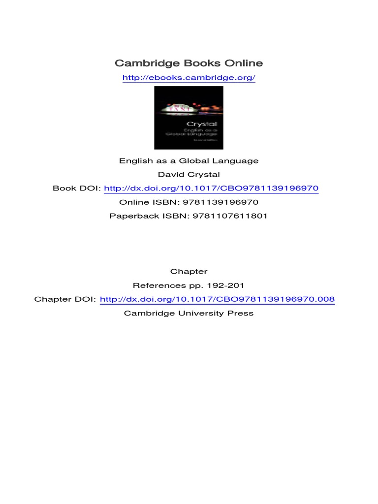 Cambridge Books Online | PDF | University Of Oxford | English Language