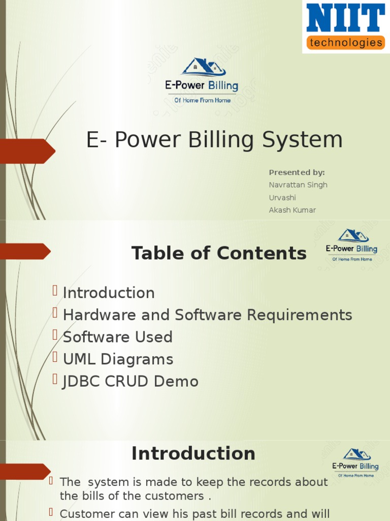 E - Power Billing System | PDF