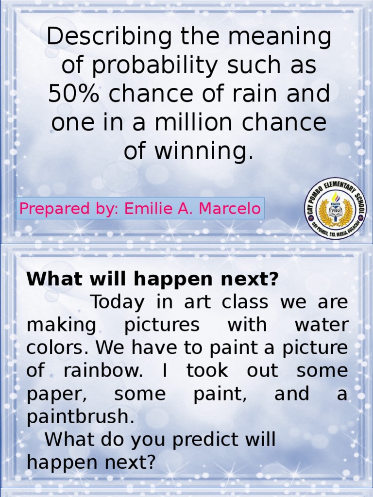 Probability 50 - Chances | PDF | Probability | Weather