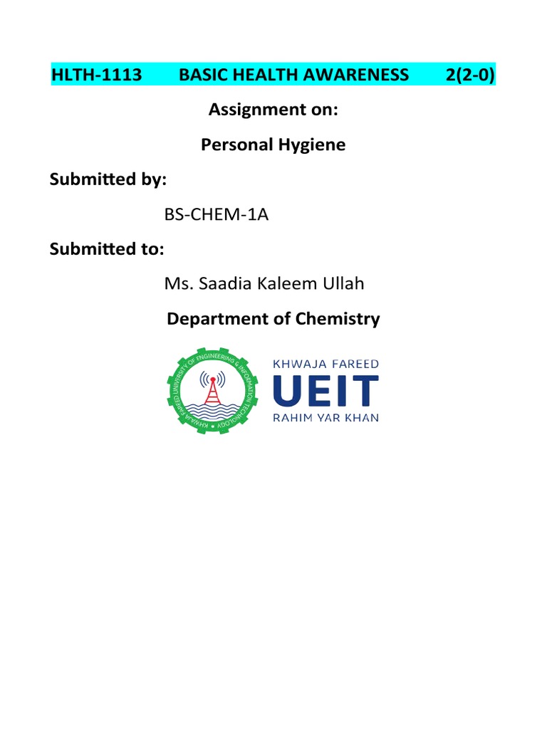 BS-CHEM-1A BHA Assignment On Personal Hygine | PDF | Infection | Hepatitis
