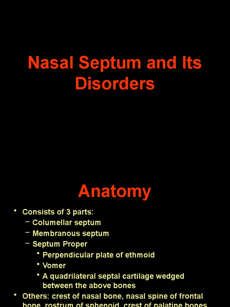 Anatomy, Causes, Clinical Presentation and Management of Deviated Nasal ...