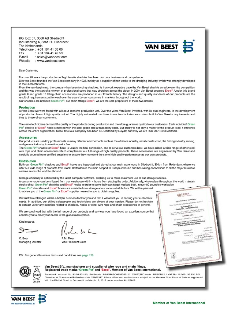 Van-Beest Catalogue Complete EN PDF | PDF | Screw | Warehouse