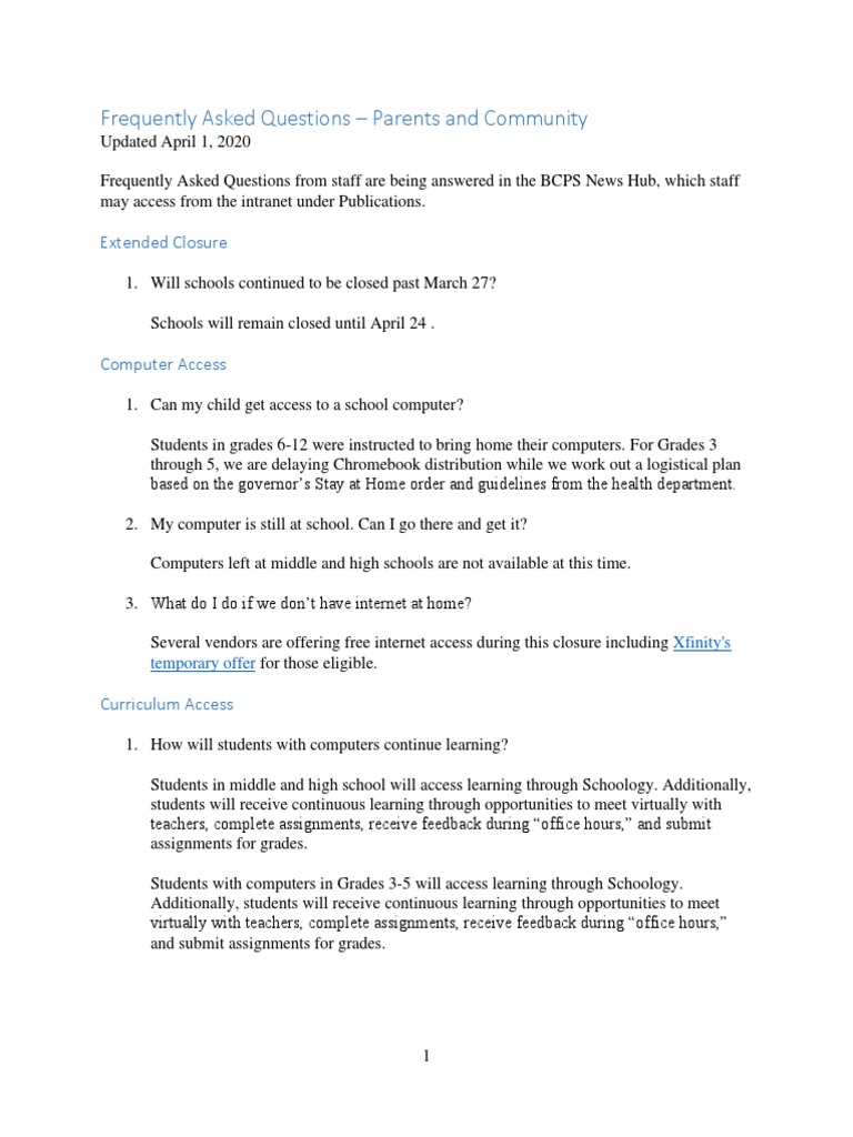 BCPS Frequently Asked Questions | PDF | Individualized Education Program | Special Education