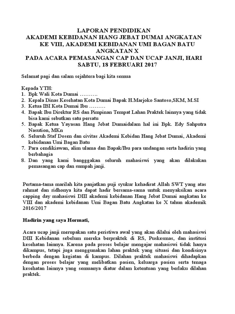 Capping Day Ceremony Report | PDF