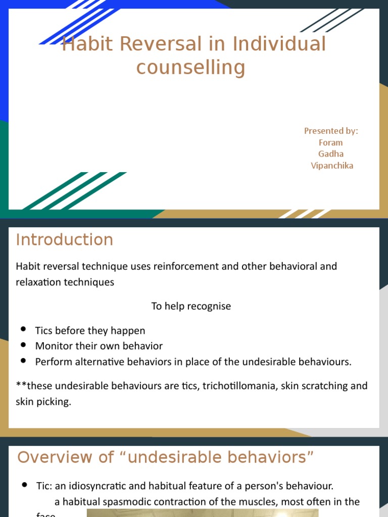 Habit Reversal - ICT | PDF | Habits | Impulsivity