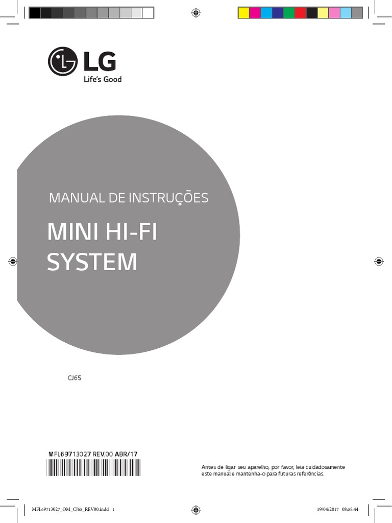 Mini System LG XBoom CJ65 CD, Multi Bluetooth, Karaokê, Sync Wireless e ...