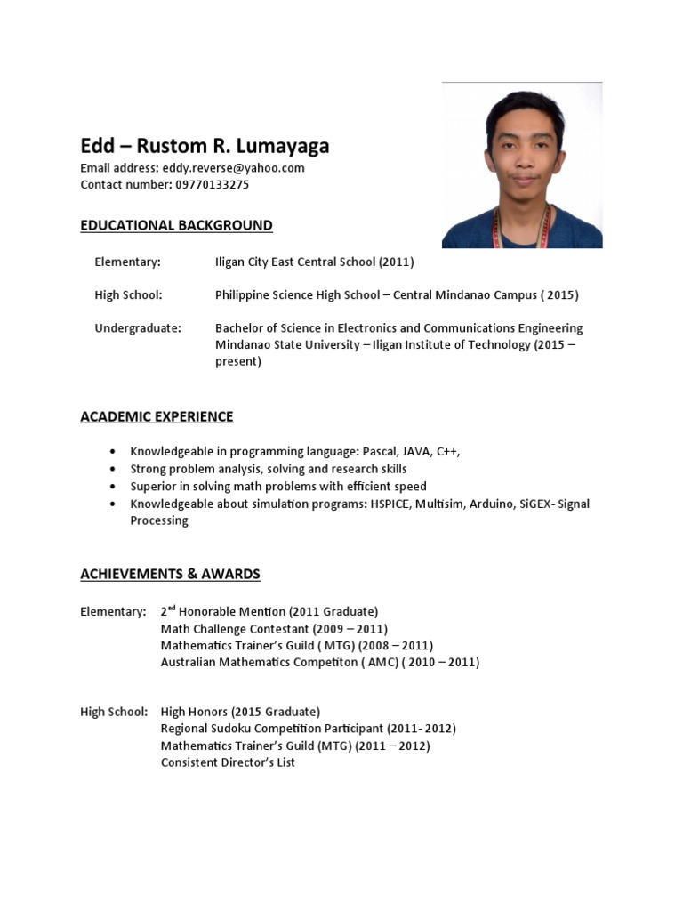 Edd Lumayaga: Academic Profile & Achievements | PDF