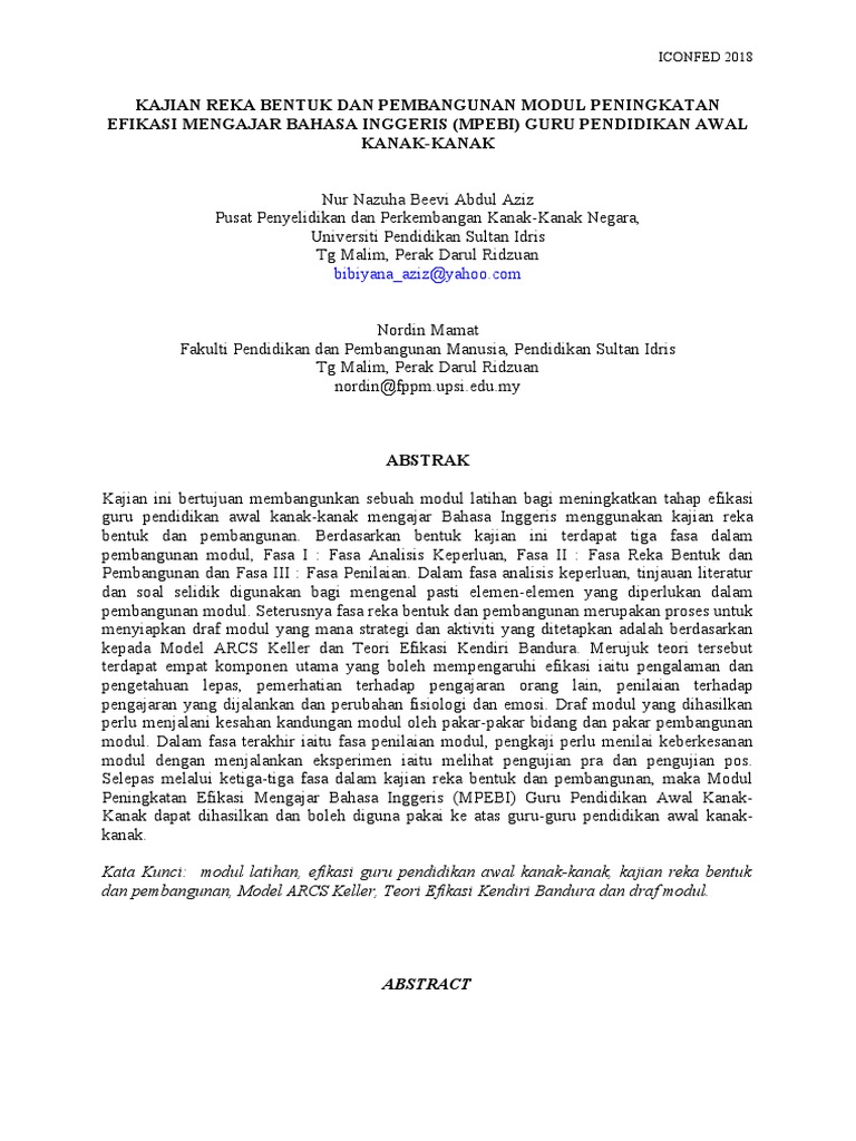 Teori Efikasi Kendiri | PDF