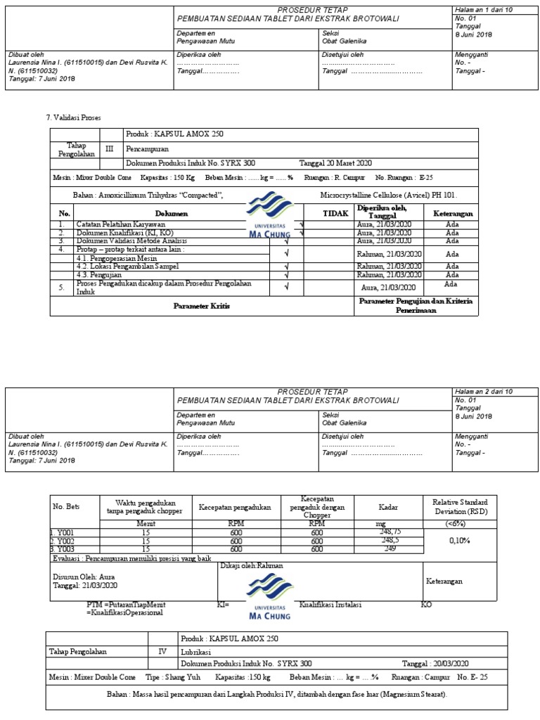 Laporan Validasi | PDF
