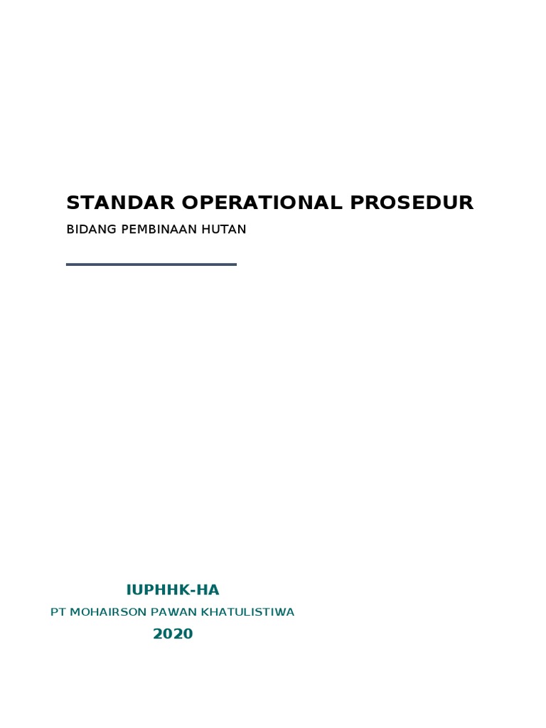 SOP Pembangunan PERSEMAIAN | PDF