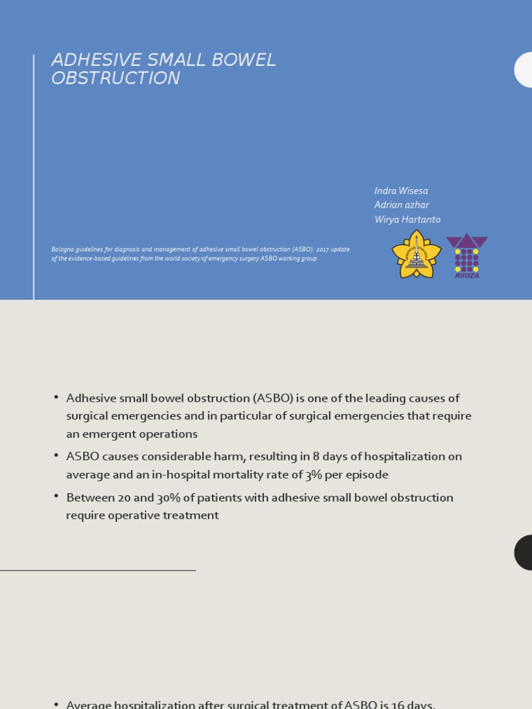 Adhesive Small Bowel Obstruction-2 | PDF | Peritoneum | Surgery
