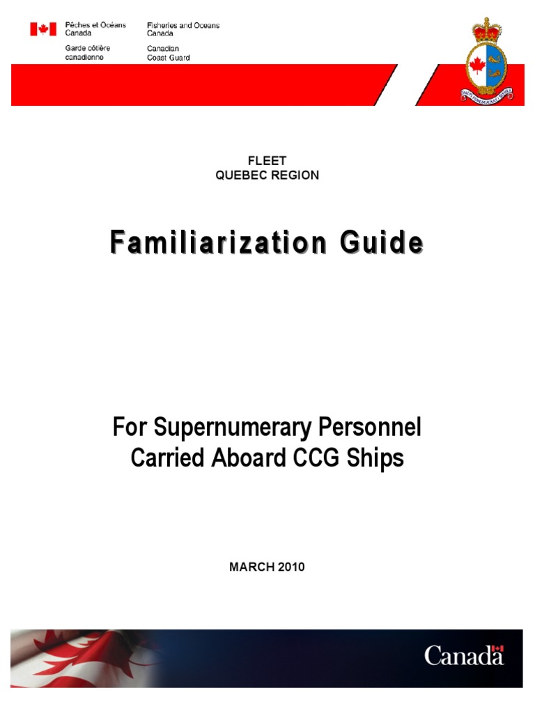CCG Ships Familiarization Guide | PDF | Dangerous Goods | Ships