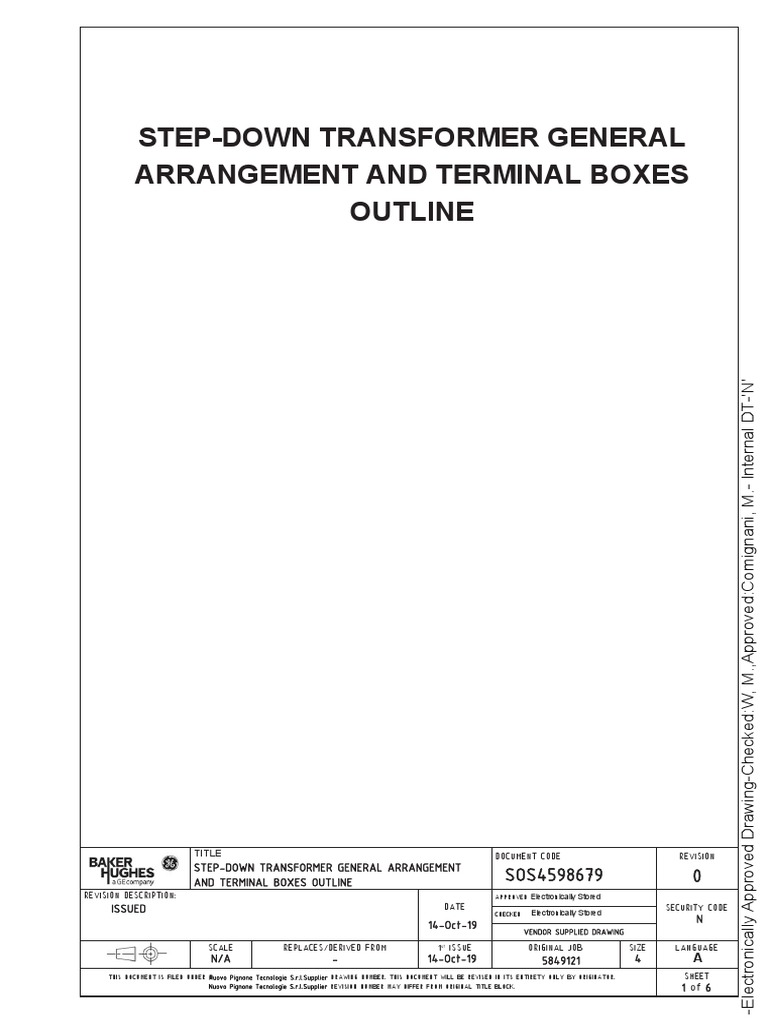 Step-Down Transformer General Arrangement and Terminal Boxes Outline ...