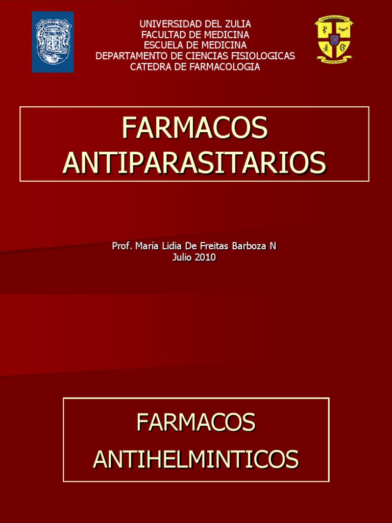 FARMACOS ANTIPARASITARIOS is Paludismo | Farmacocinética | Farmacología